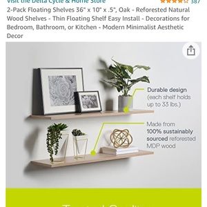 Delta | Wall Decor | Floating Shelves | Poshmark